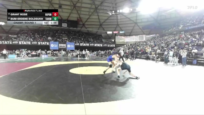 Boys 4A 138 lbs Champ. Round 1 - Bum-Erdene Boldsukh, Tahoma vs Grant Rose, Rogers (Puyallup)