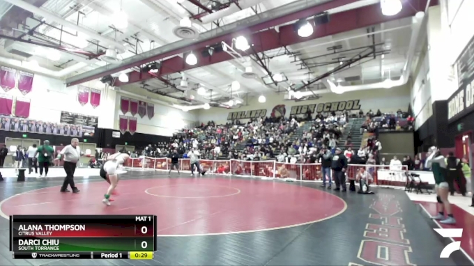 100 lbs Cons. Round 4 - Alana Thompson, Citrus Valley vs Darci Chiu ...