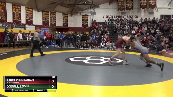 157 lbs Semifinal - Aaron Stewart, Warren Township vs Asher Cunningham ...