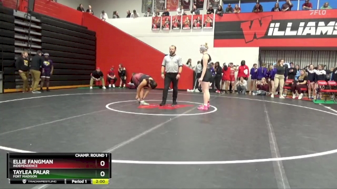 190 lbs Champ. Round 1 - Ellie Fangman, Independence vs Taylea Palar ...