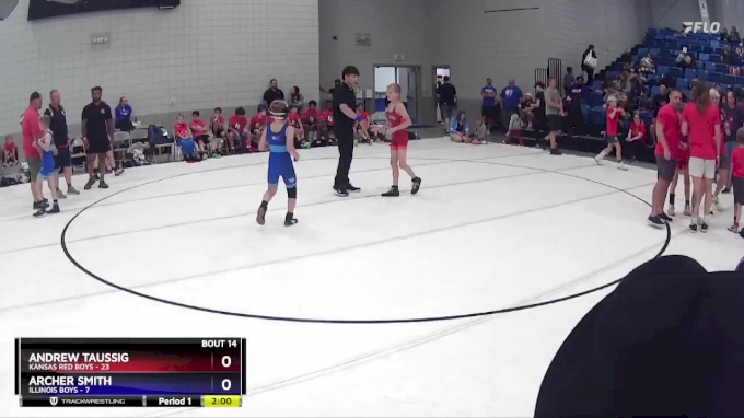 74 lbs Round 5 (6 Team) - Andrew Taussig, Kansas Red Boys vs Archer Smith, Illinois Boys