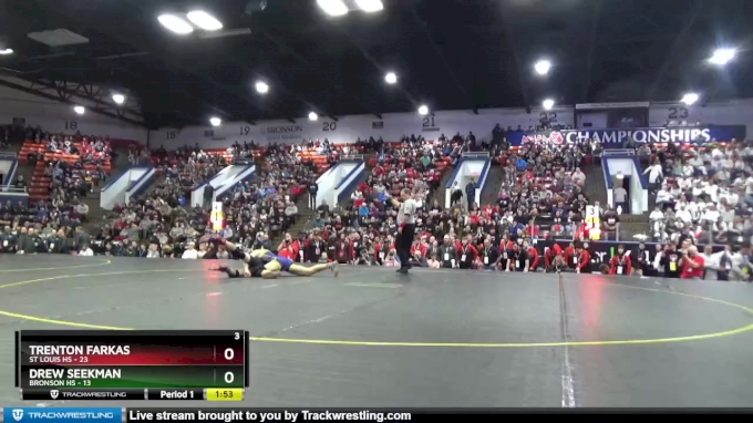 150 lbs Semifinals (8 Team) - Drew Seekman, Bronson HS vs Trenton ...