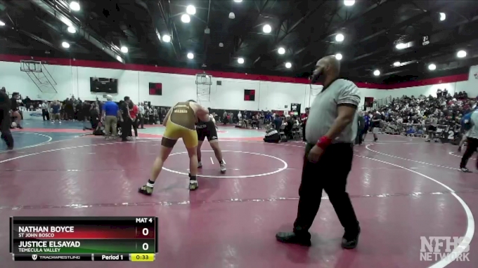 285 lbs Cons. Semi - Nathan Boyce, St John Bosco vs Justice ElSayad ...