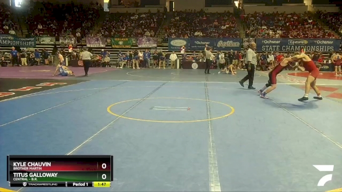 D 1 157 lbs Champ. Round 2 - Kyle Chauvin, Brother Martin vs Titus ...