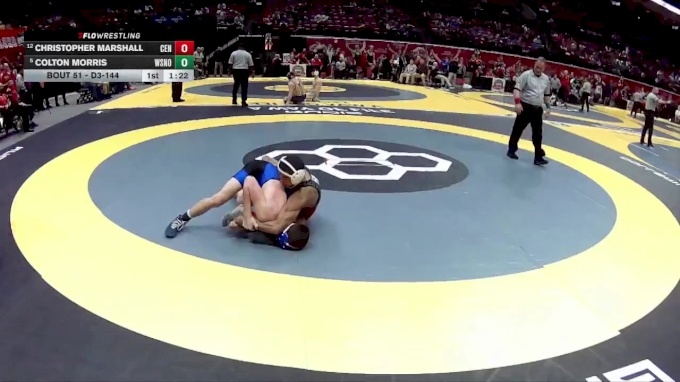 D3-144 lbs Champ. Round 1 - Colton Morris, W.S. Northwestern vs ...