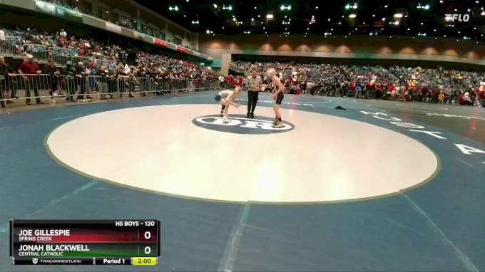 120 lbs Champ. Round 1 - Joe Gillespie, Spring Creek vs Jonah Blackwell ...