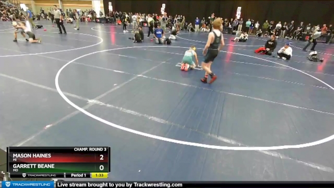 106 lbs Champ. Round 3 - Mason Haines, MI vs Garrett Beane, MO
