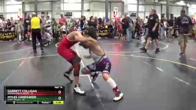 112 lbs Round 1 (6 Team) - Myles Handsaker, Steel Valley vs Garrett ...