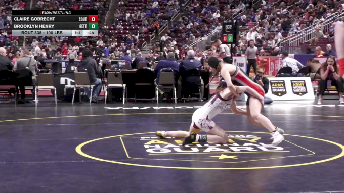 100 lbs 3rd Place - Claire Gobrecht, South Western-G vs Brooklyn Henry ...