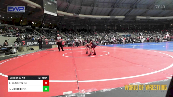 64 lbs Consi Of 32 #2 - Ezequiel Gutierrez, RedWave Wrestling vs Tony ...