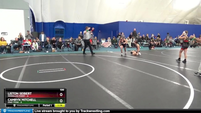 106 lbs Round 5 (8 Team) - Liston Seibert, Massillon Perry vs Camryn ...