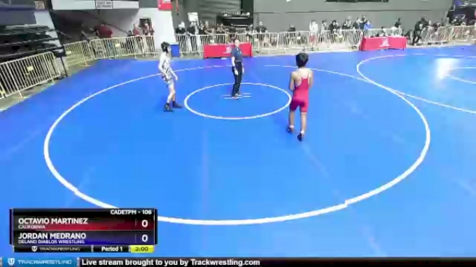 106 lbs Champ. Round 1 - Octavio Martinez, California vs Jordan Medrano ...