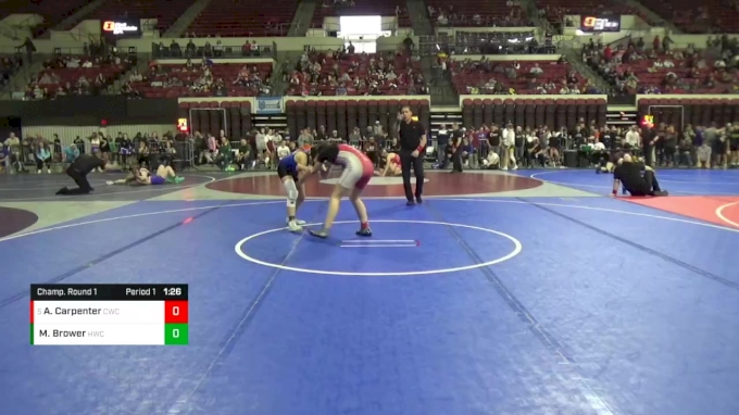 130 lbs Champ. Round 1 - Adrianna Carpenter, Conrad Wrestling Club vs ...