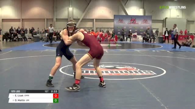 125 lbs 3rd place - Ethan Lizak, Minn vs Drew Mattin, Mich