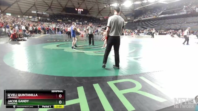 3A 145 lbs Semifinal - Q`veli Quintanilla, University vs Jacob Gandy ...