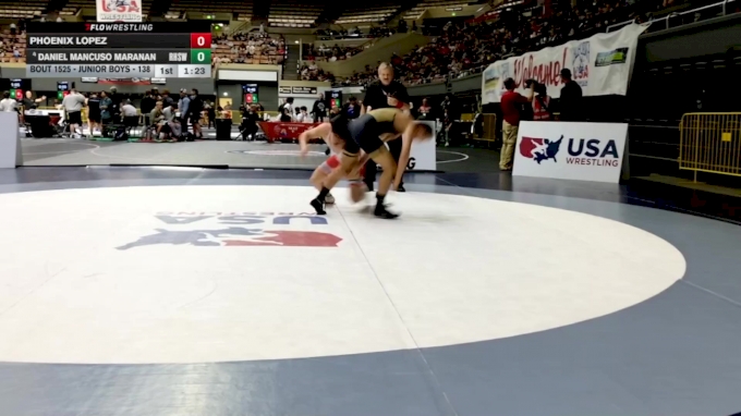 Junior Boys - 138 lbs Champ. Round 2 - Phoenix Lopez vs Daniel Mancuso ...