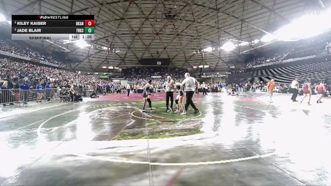 Girls 1B/2B/1A 125 Semifinal - Jade Blair, Forks (Girls) vs Kiley ...