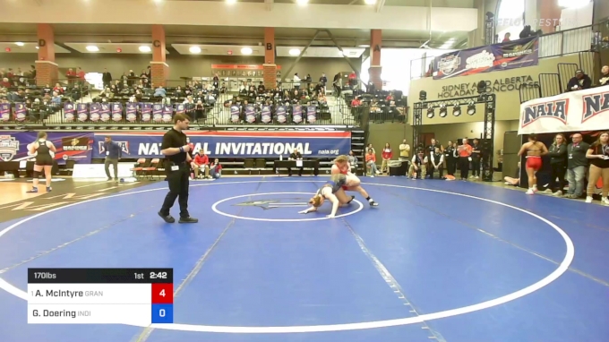 170 lbs Round Of 32 - Abby McIntyre, Grand View University vs Grace ...