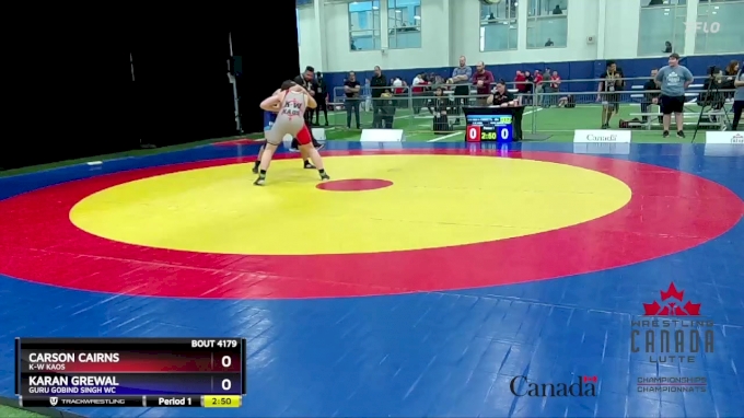80kg Cons. Round 4 - Carson Cairns, K-W Kaos vs Karan Grewal, Guru ...