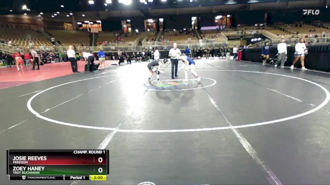 100 lbs Champ. Round 1 - Zoey Haney, Troy Buchanan vs Josie Reeves, Freedom