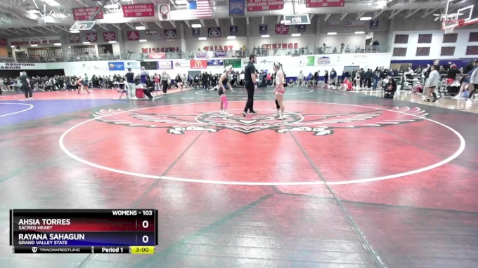 103 lbs Champ. Round 2 - Rayana Sahagun, Grand Valley State vs Ahsia ...