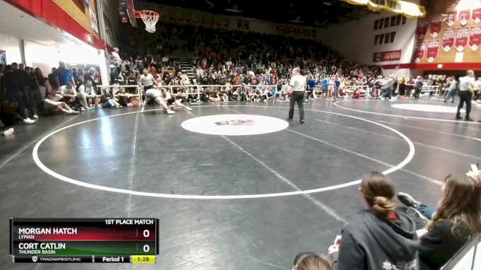 190 lbs 1st Place Match - Cort Catlin, Thunder Basin vs Morgan Hatch, Lyman