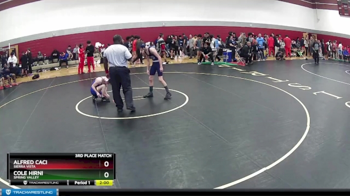 122-123 lbs 3rd Place Match - Cole Hirni, Spring Valley vs Alfred Caci ...