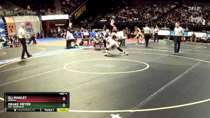 132 Class 2 lbs Semifinal - Drake Meyer, Ste. Genevieve vs Eli Manley ...