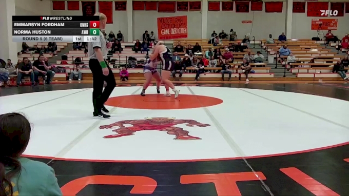 G 235 lbs Round 5 (6 Team) - Emmarsyn Fordham, Onaga HS vs Norma Huston ...