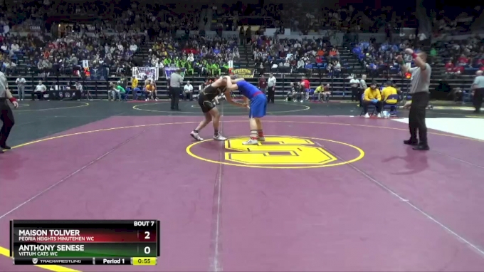 164 lbs Champ. Round 1 - Maison Toliver, Peoria Heights Minutemen WC vs ...