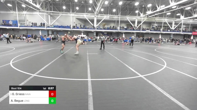 285 lbs Round Of 64 - Grady Griess, Naval Academy vs Aeden Begue, Long ...