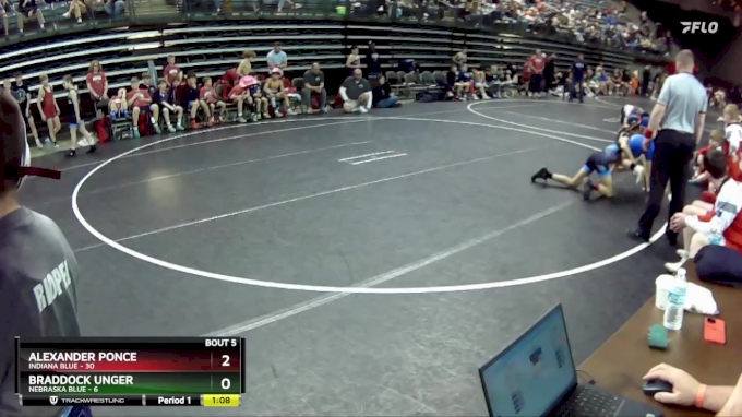 90 lbs Round 2 (6 Team) - Alexander Ponce, Indiana Blue vs Braddock ...