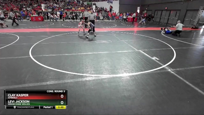 73 lbs Cons. Round 3 - Levi Jackson, Winneconne Wolves vs Clay Kasper ...