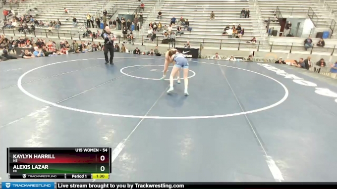 54 lbs 1st Place Match - Kaylyn Harrill, NE vs Alexis Lazar, MI