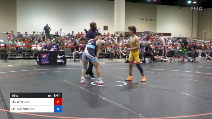 55 kg Cons Semi - Ezekiel Witt, Bison Wrestling Club vs Billy Sullivan ...