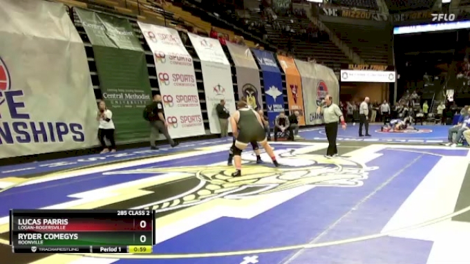 285 Class 2 lbs Cons. Round 1 - Lucas Parris, Logan-Rogersville vs ...