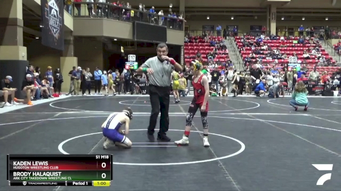 79 lbs Cons. Round 3 - Brody Halaquist, Ark City Takedown Wrestling Cl ...