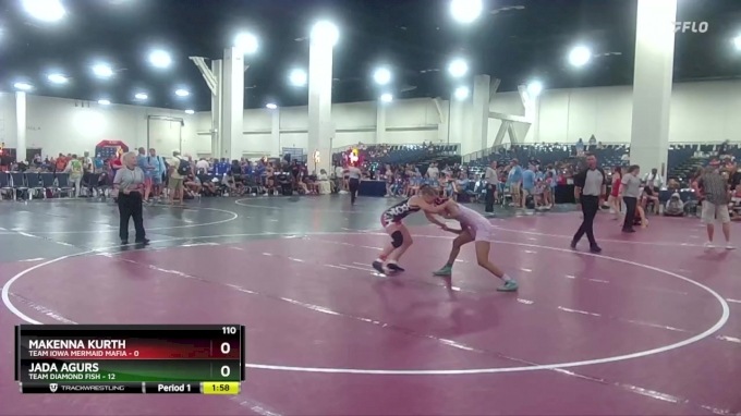 110 lbs Round 7 (8 Team) - Jada Agurs, Team Diamond Fish vs Makenna ...