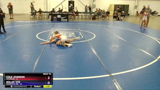 71 lbs 2nd Wrestleback (8 Team) - Cole Johnson, Colorado vs Nolan Vos ...