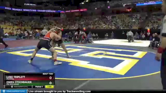 220 lbs Champ. Round 1 - Owen Stockbauer, Mid-Buchanan vs Luke Triplett ...