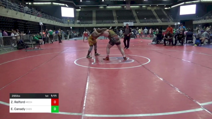 295 lbs Final - Zachary Relford, Mechanicsville vs Evan Canady, Chester