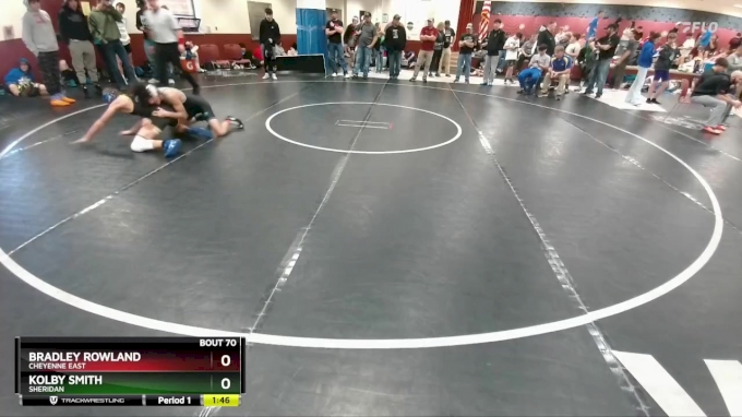 120 lbs Champ. Round 2 - Bradley Rowland, Cheyenne East vs Kolby Smith ...