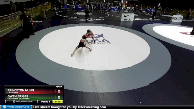 63 lbs 1st Place Match - Princeton Nunn, California vs Gwen Briggs ...