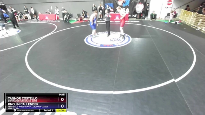 285 lbs Champ. Round 2 - Tannor Costello, Dominator Wrestling Club vs ...