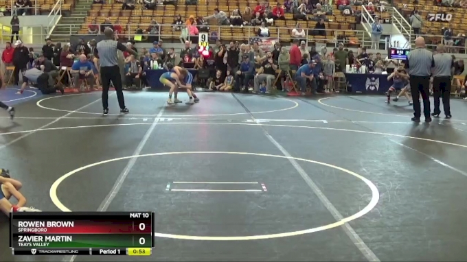 50 lbs 1st Place Match - Zavier Martin, Teays Valley vs Rowen Brown ...