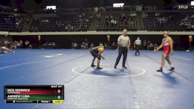 174 lbs Cons. Round 4 - Andrew Luna, Nebraska Wesleyan vs Nick Kendrick ...