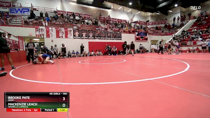 140 lbs Champ. Round 2 - Brooke Pate, BIXBY vs Mackenzie Leach ...