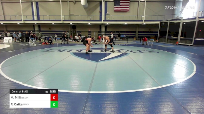 285 lbs Consi Of 8 #2 - Max Millin, Edinboro vs Ryan Catka, Naval Academy
