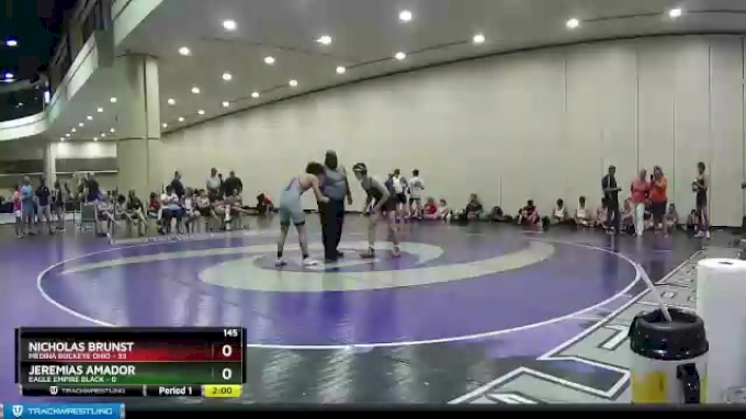 145 lbs Round 2 (10 Team) - Nicholas Brunst, Medina Buckeye Ohio vs ...