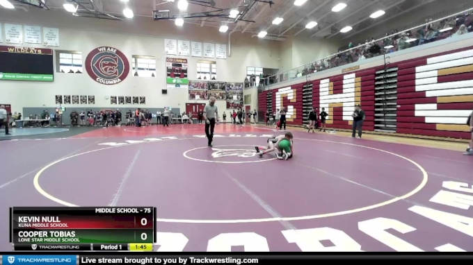 75 lbs Cons. Round 5 - Kevin Null, Kuna Middle School vs Cooper Tobias ...